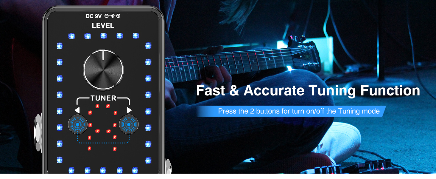 LEKATO Electric Guitar Bass Effects Pedal Looper Station 9 Loop 40Mins ...